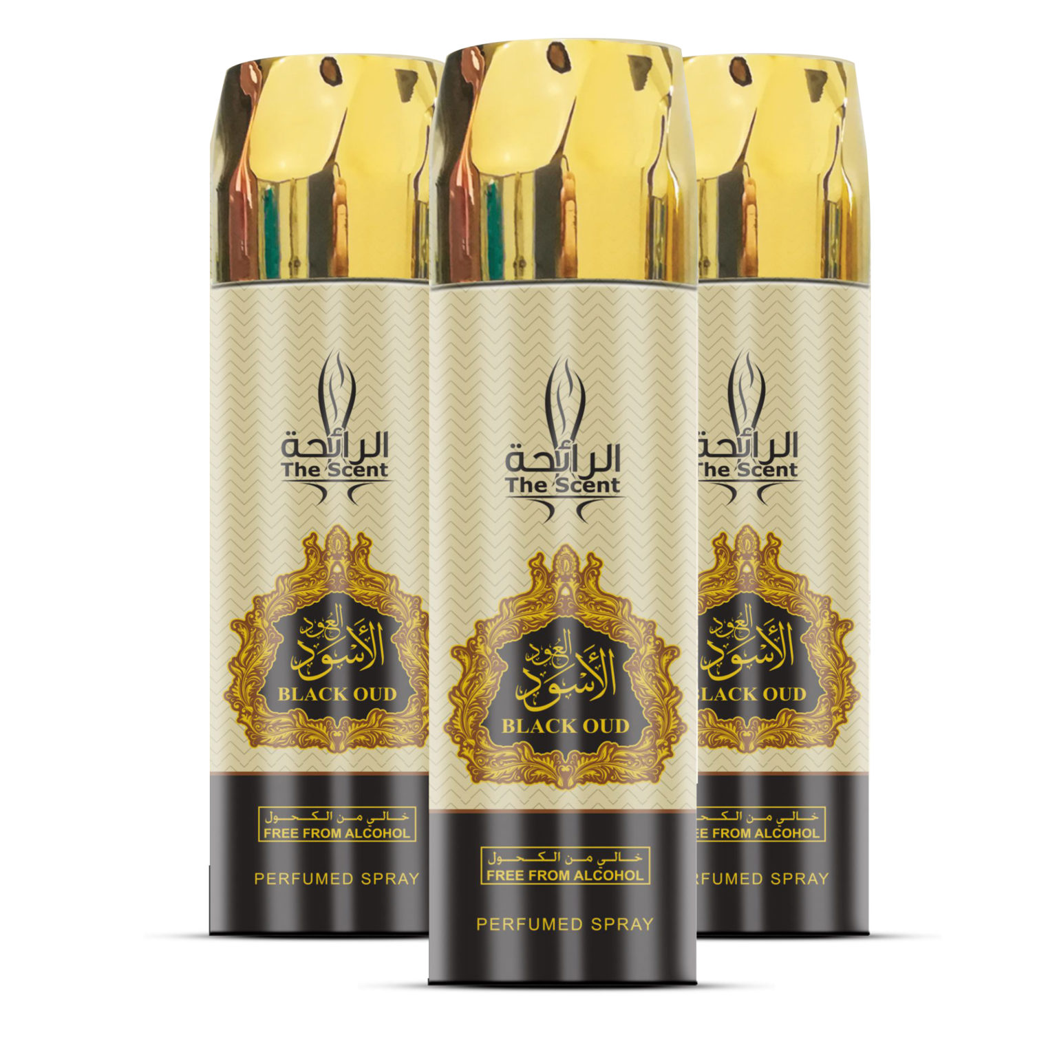 Black Oud Perfumed Body Spray Pack of 3